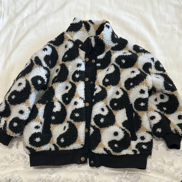 nora madison | Jackets & Coats | Kids Black And White Yin Yang Jacket ...
